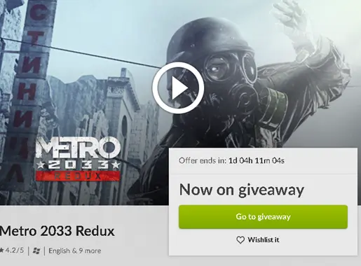 Metro 2033 Redux PC Game Available for Free