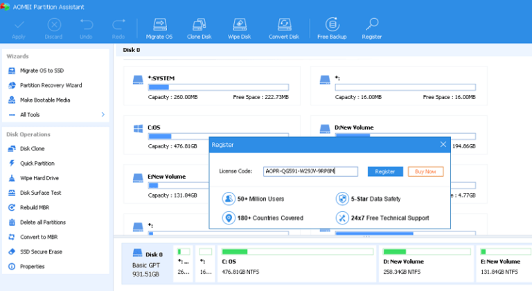 Aomei Partition Assistant Pro 10.6 Free 1 Year License -Disk Partition ...