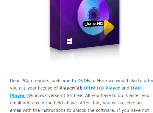 PlayerFab 7 Ultra Free 1 Year License - 4K UHD Media Player