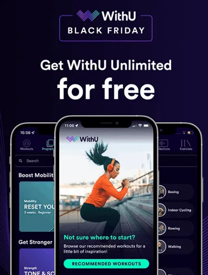 WithU Unlimited for Free: Audio fitness app for Android/iOS