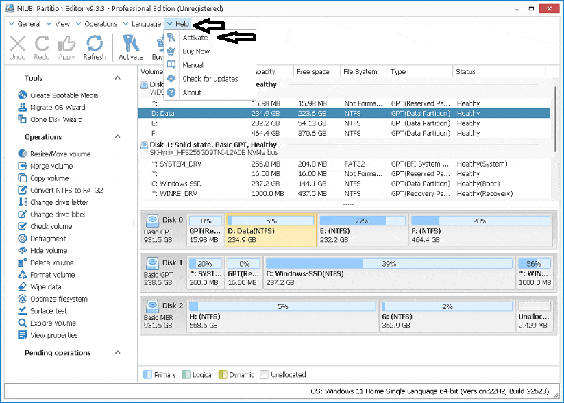 NIUBI Partition Editor Professional Free 1 Year License [Windows]