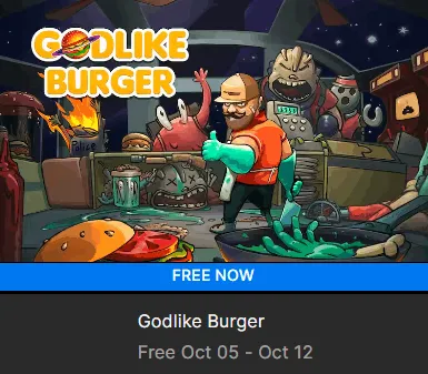 Godlike Burger PC Game Now Free on Epic Games Store