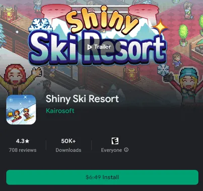 Shiny Ski Resort Android Game Now Free on Google Play